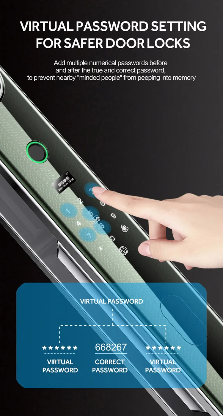 Laiu Security Door Lock 3d Face Recognition Digital Video Call Palm ...