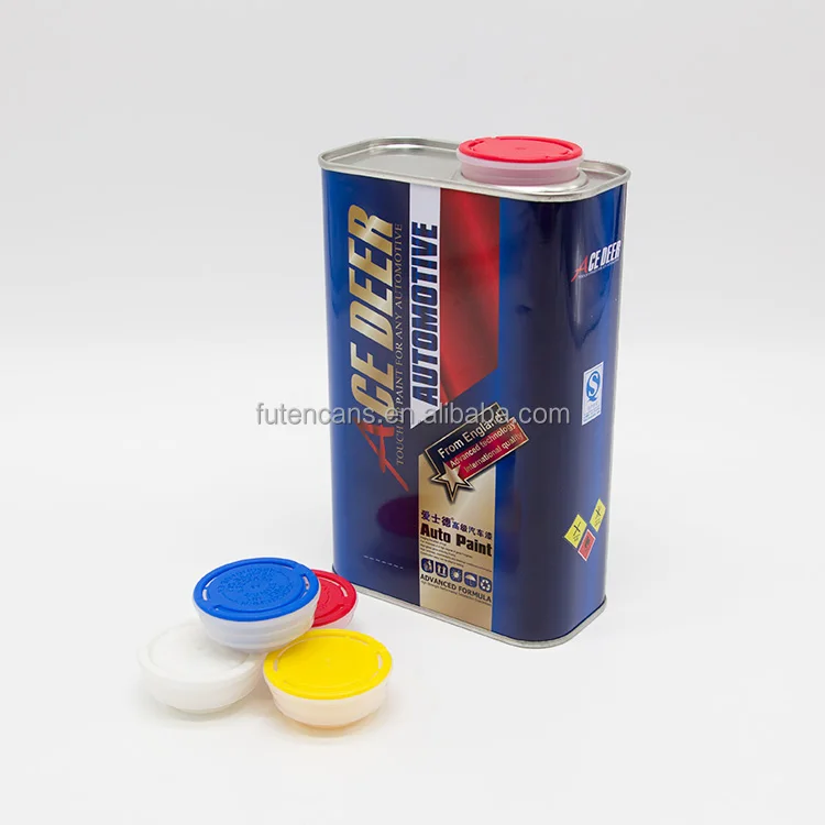 1 Liter Rectangular Engine Oil Cans for Car Paint Packaging