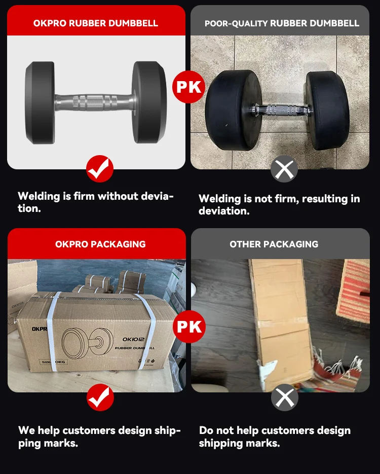 Okpro Dumbbell Designed For Customer In Lbs And Kg Commercial Black Gym ...