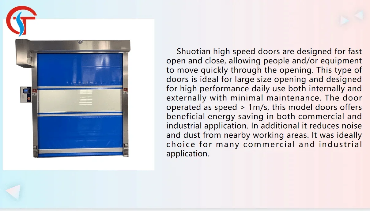 Pvc Fabric Industrial Fast Door Rapid Rollup Garage Door Automatic ...