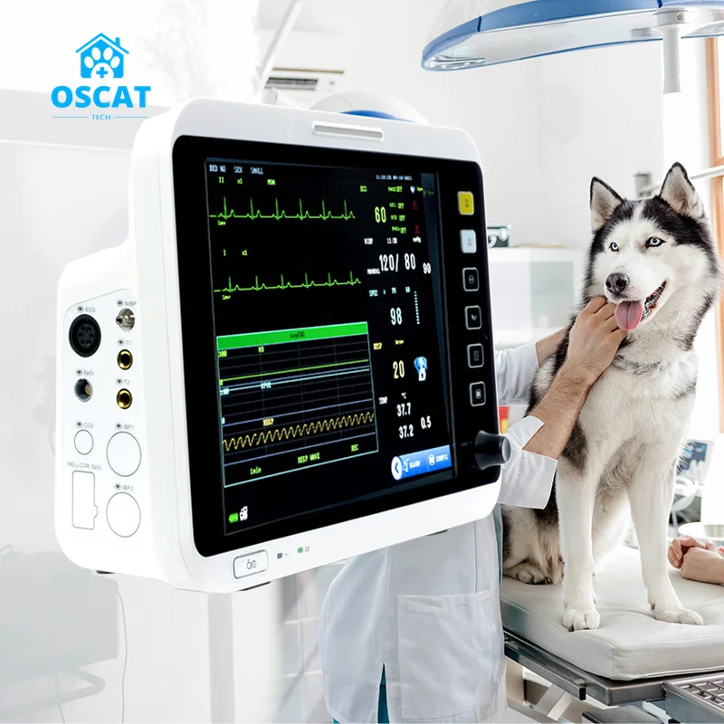 OSCAT Veterinary Equipment Patient Monitor 6-Parameter Veterinary Vital ...