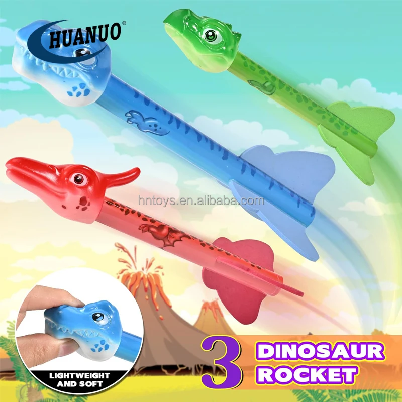 Kids Rocket Launcher For Kids With 3 Foam Dinosaurs Stomp Launch Pad ...