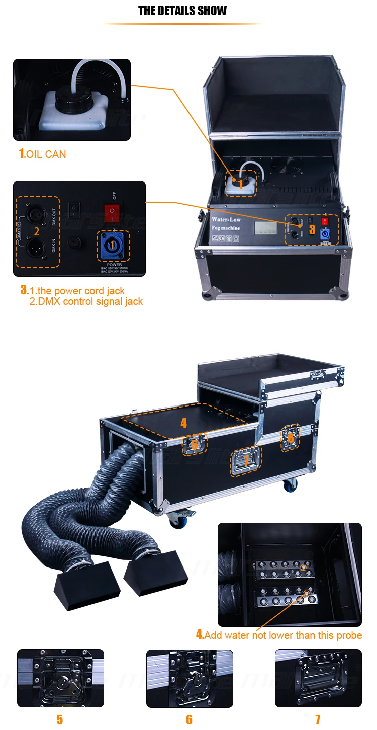 3000w Low Lying Water Fog Machine For Wedding Stage Water Based ...