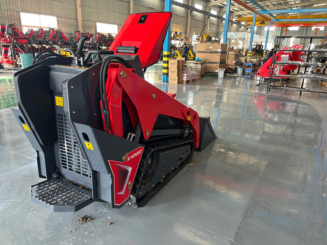 Cheap Walk Behind Crawler Mini Skid Steer Loader with Perkins Diesel