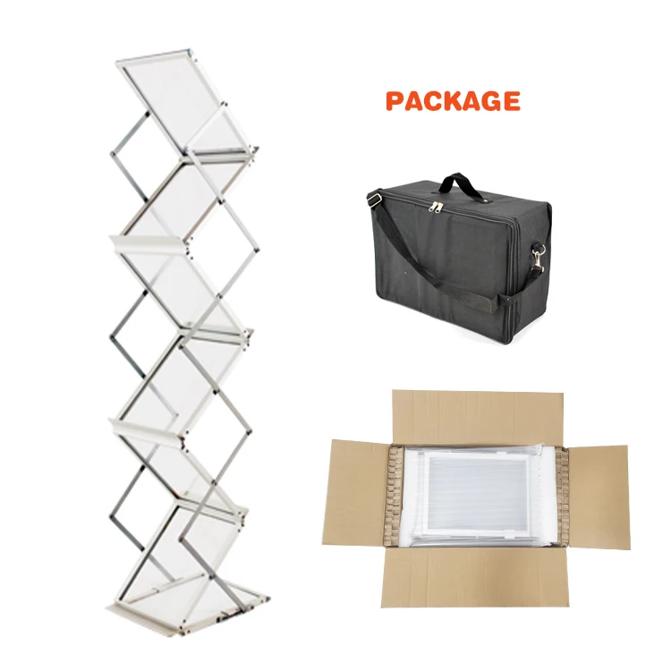 Portable Magazine Display Stand Folding Catalogue Stand Brochure Holder ...