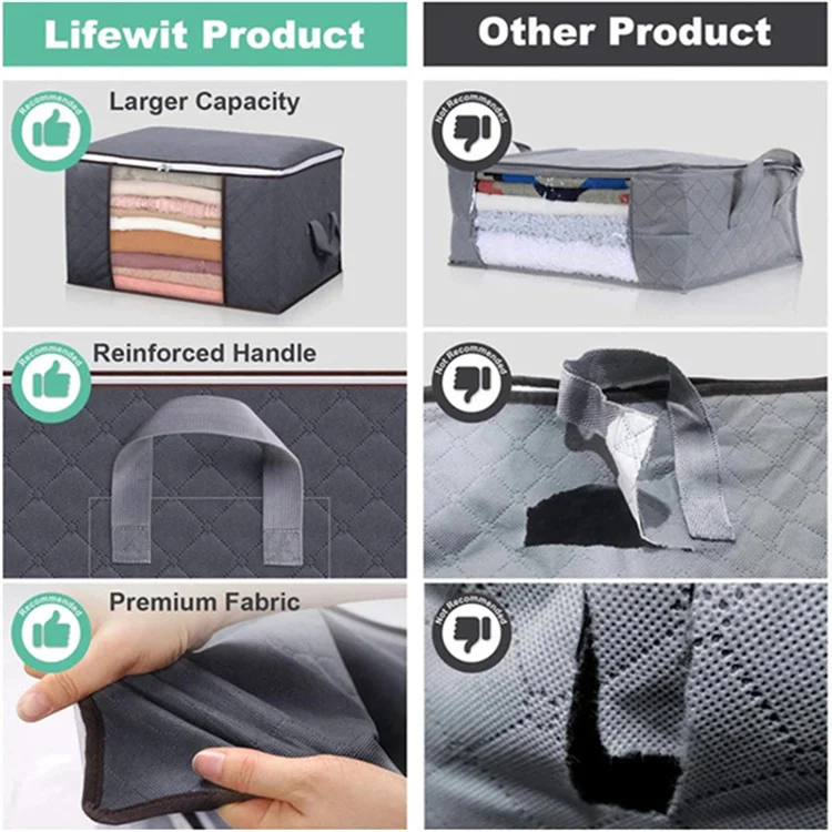 China Factory Customized Durable Storage Bag Clothes Closet Organizer ...