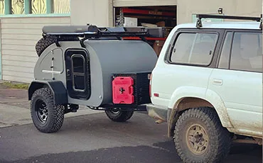 Mini Off Road Camper Trailer Small Rv Caravan With Slide-out Kitchen ...