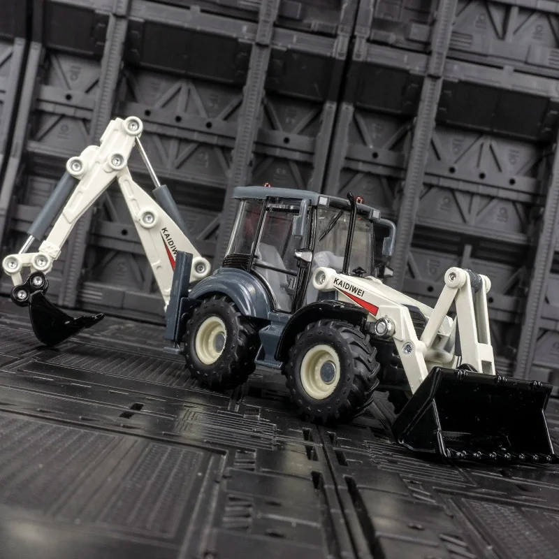 004 Diecast Backhoe Loader Excavator Truck Toy 1/50 Scale Metal ...