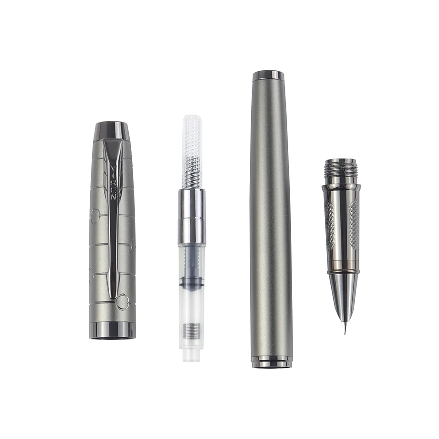 Matte Gun Grey Color Luxury Metal Fountain Pen for Men Custom logo ...