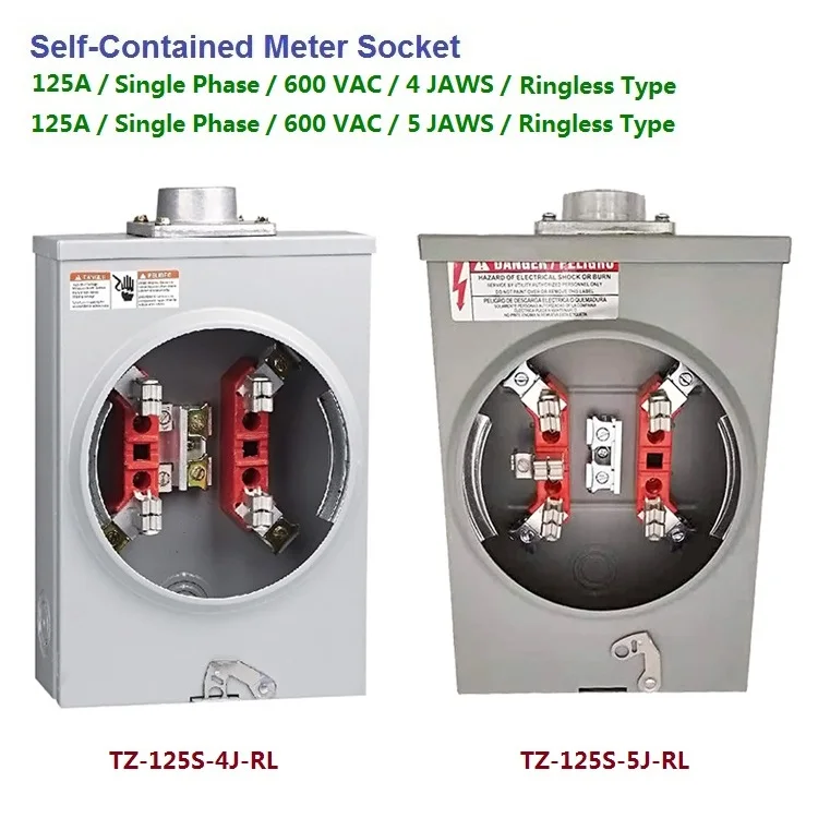 125 Amp Meter Box Outdoor Residential 125a 4 Jaws 5 Jaws Electric Meter ...