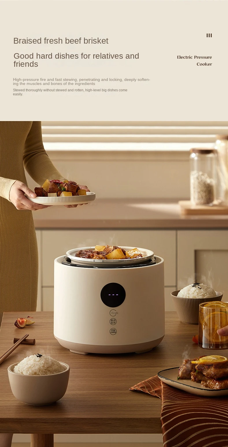 Smart Electric Rice Pressure Cooker 2 in 1 - Intelligent Cooking