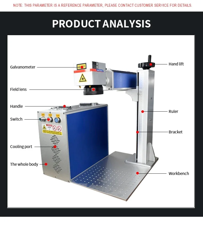 Auto Focus 3D Dynamic Mopa 60W Fiber Marking Machine M7 JPT 60W