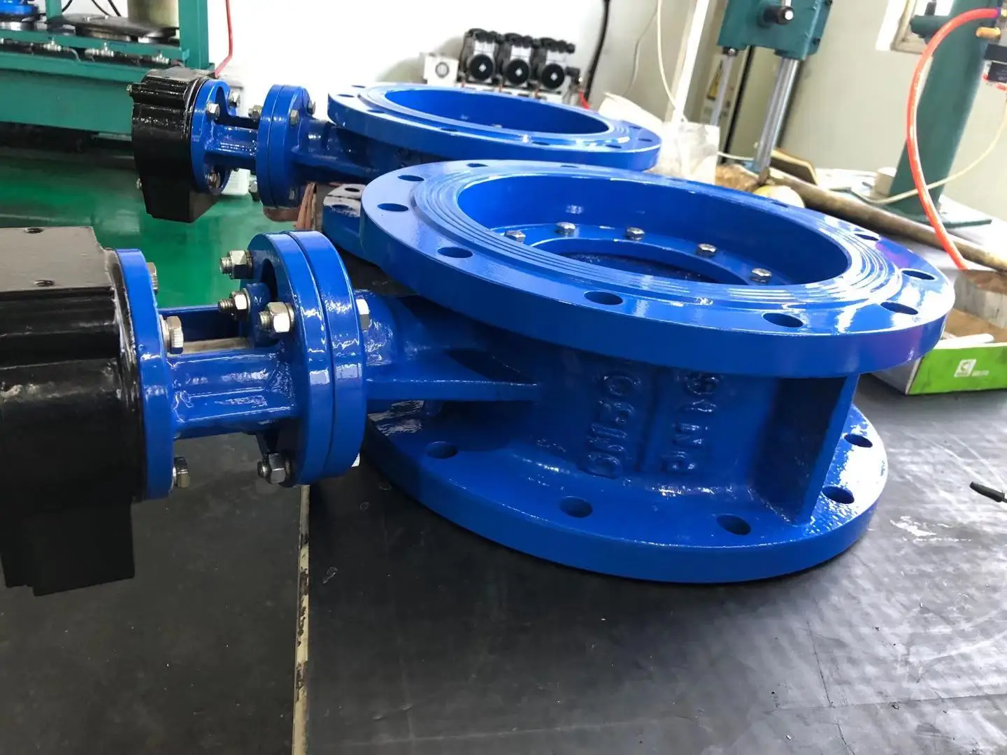 Manual Butterfly Valve Wafer Type Cast Iron Butterfly Valves Double ...
