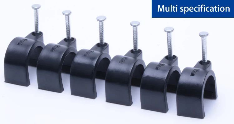 C Shape Circle Plastic Cable Clip Size - R Shape Clips