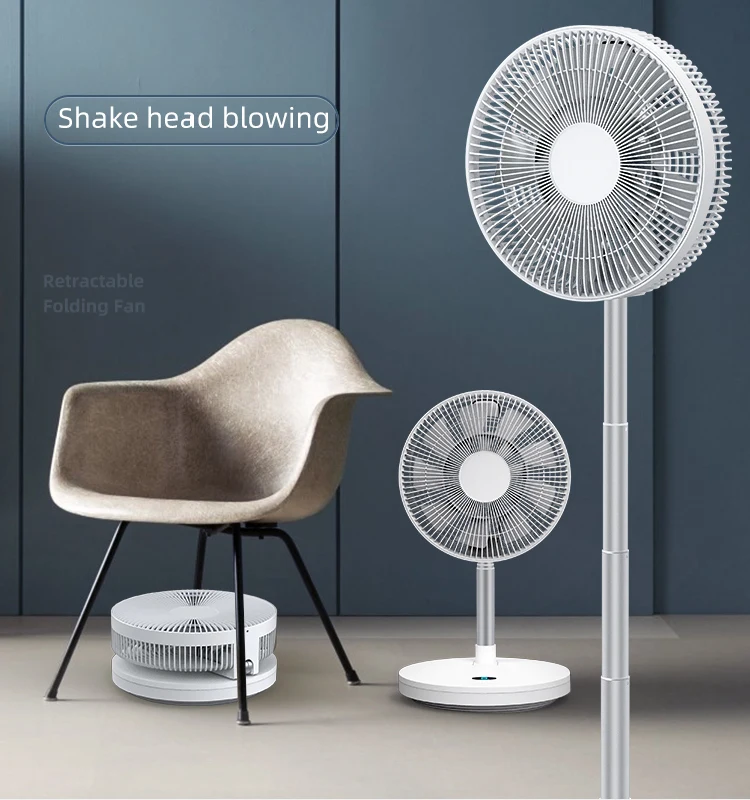 Smart Standing Fan - Foldable, Rechargeable & Remote Control