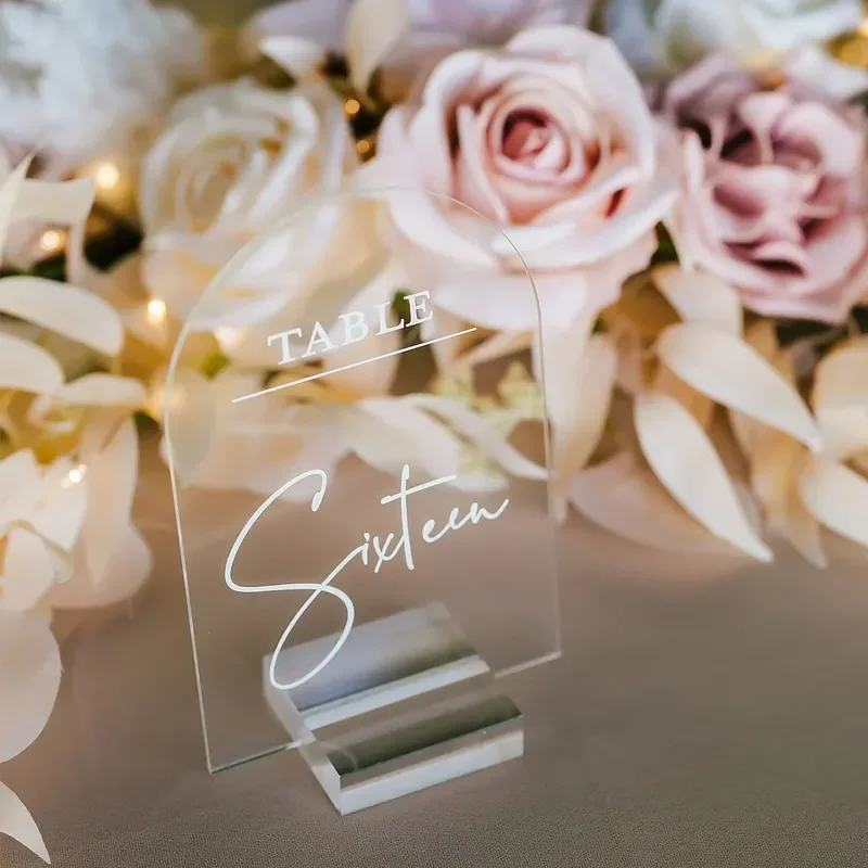Arch Acrylic Table Sign For Wedding,Acrylic Table Numbers Signages ...