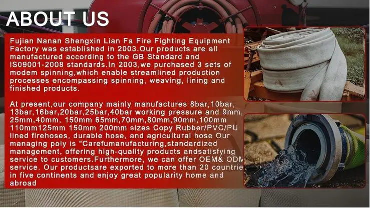 4 Inch Fire Hose Double Jacket PVC Rubber Hose for Agriculture