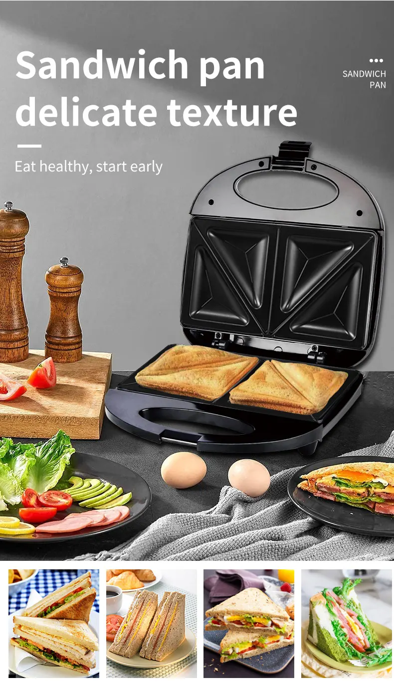 SOKANY Product SK-115 Sandwich Maker Machine Double-Sided Heating ...