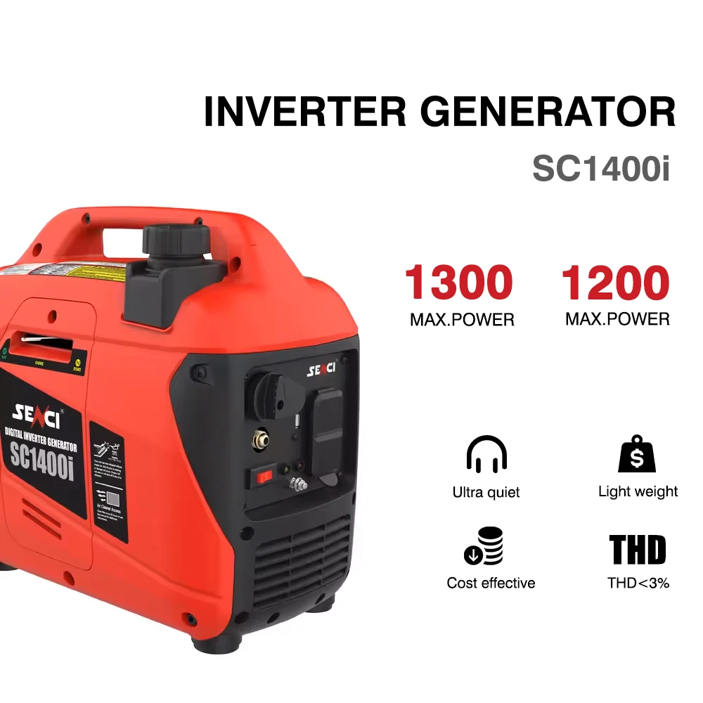 SENCI 1.4kw Digital Silent Inverter Generator - Portable Power