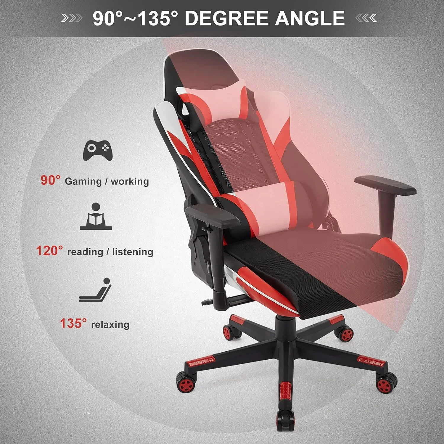 Cyber Cafe Gaming Chair Ergonomic Reclinable Swivel Black Gaming Chair ...