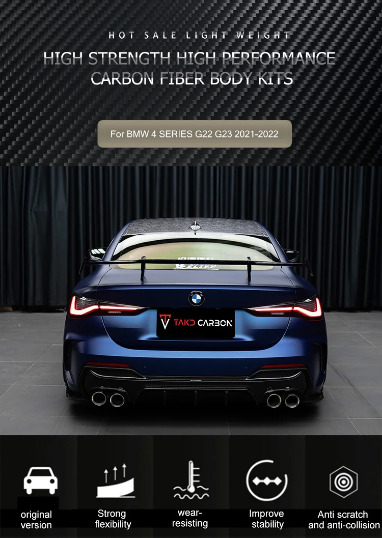 Takd Carbon Perfect Fitment Dry Carbon Fiber Rear Bumper Diffuser Lip ...