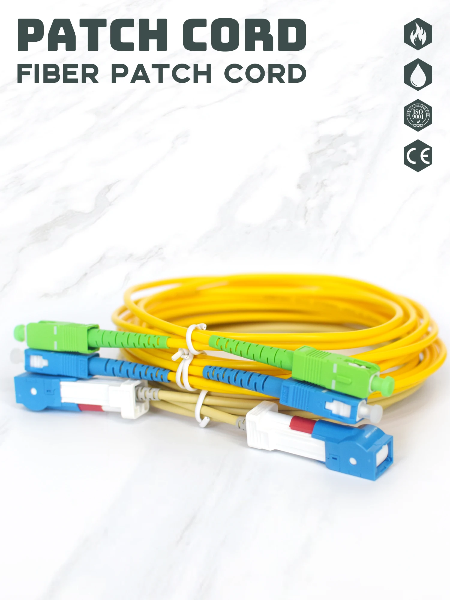 SZADP 30M 50M 100M FIBER OPTIC 1 CORE SM G657A1 G657A2 CONNECTOR FTTH DROP CABLE PATCH CORD ...