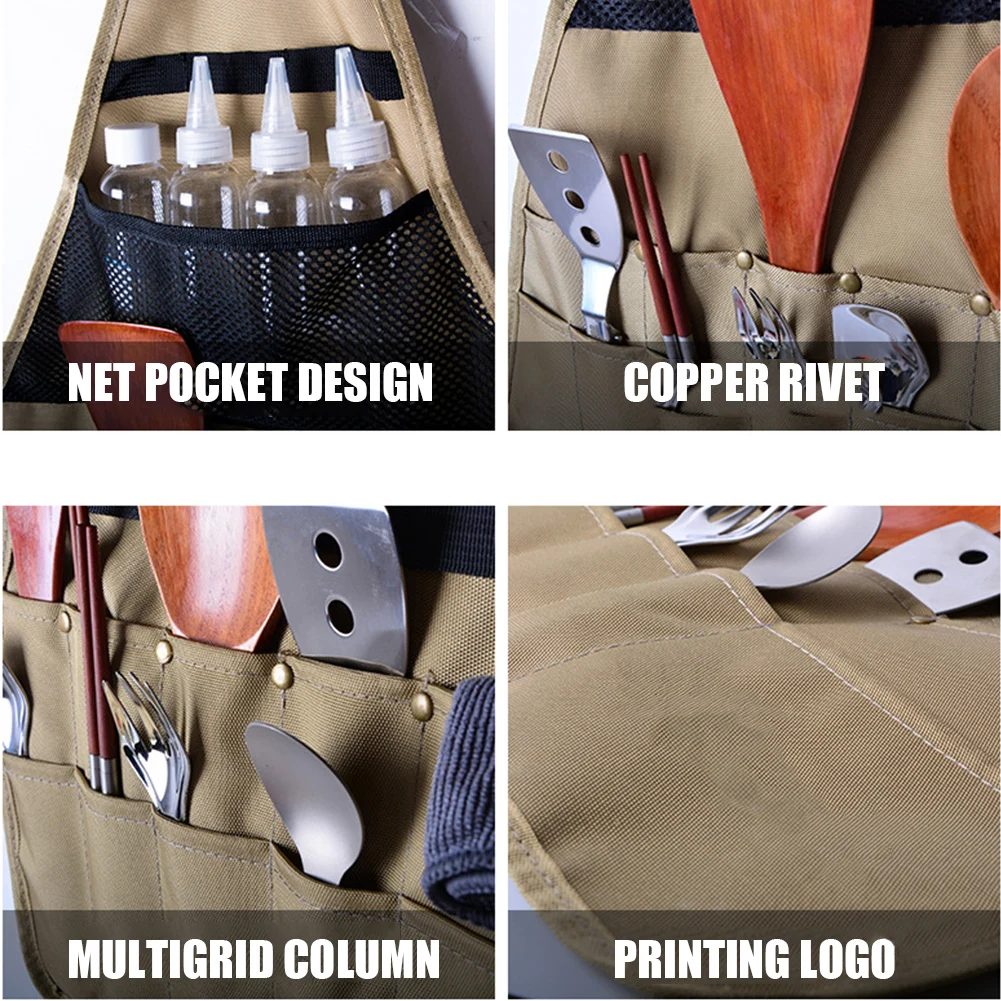 2023 Hot Selling Outdoor Travel Barbecue Tableware Storage Bag Portable Cookwaretravel Hanging ...