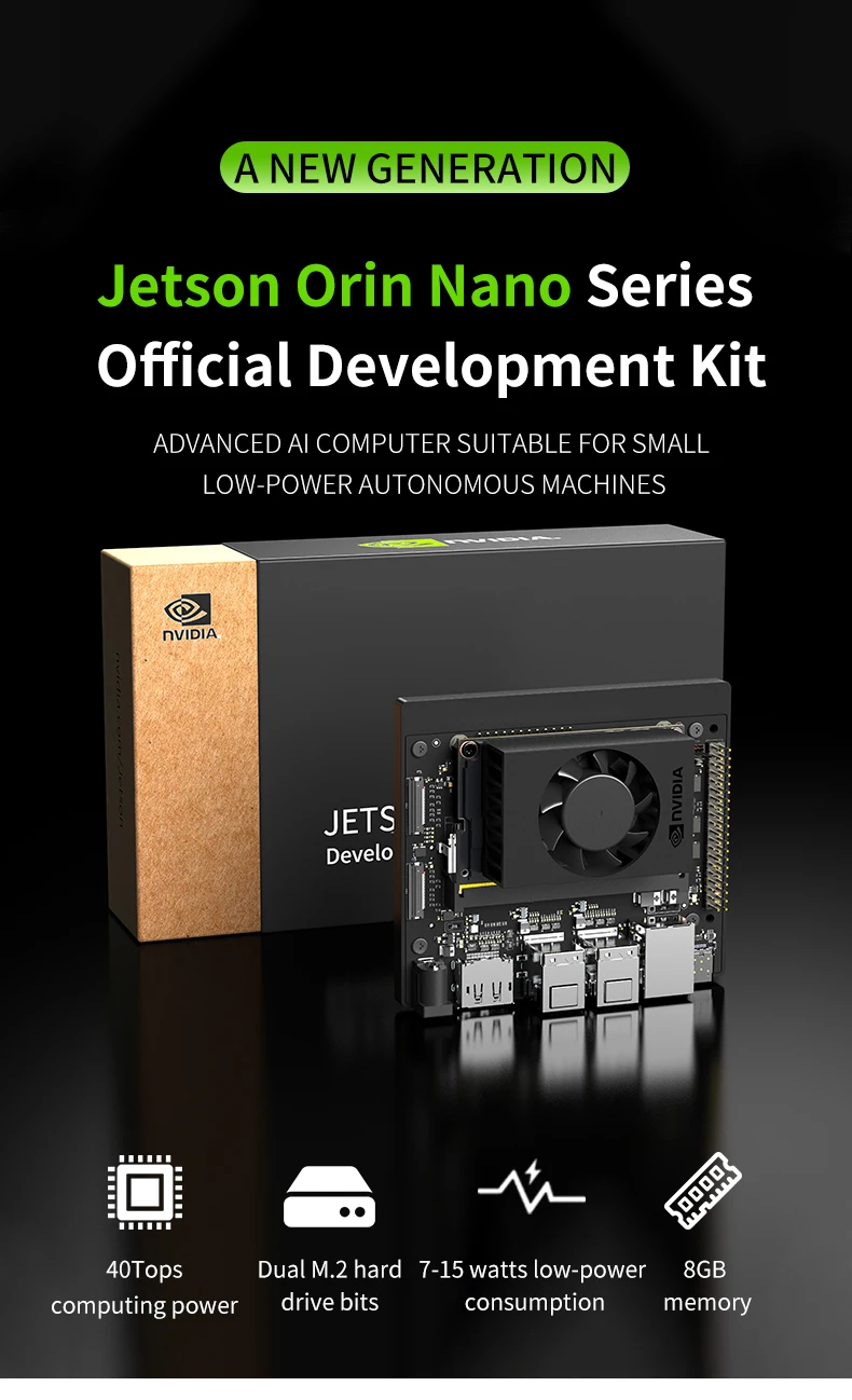 NVIDIA Jetson Orin Nano Official Developer Kit 8GB 40 TOPS Development ...