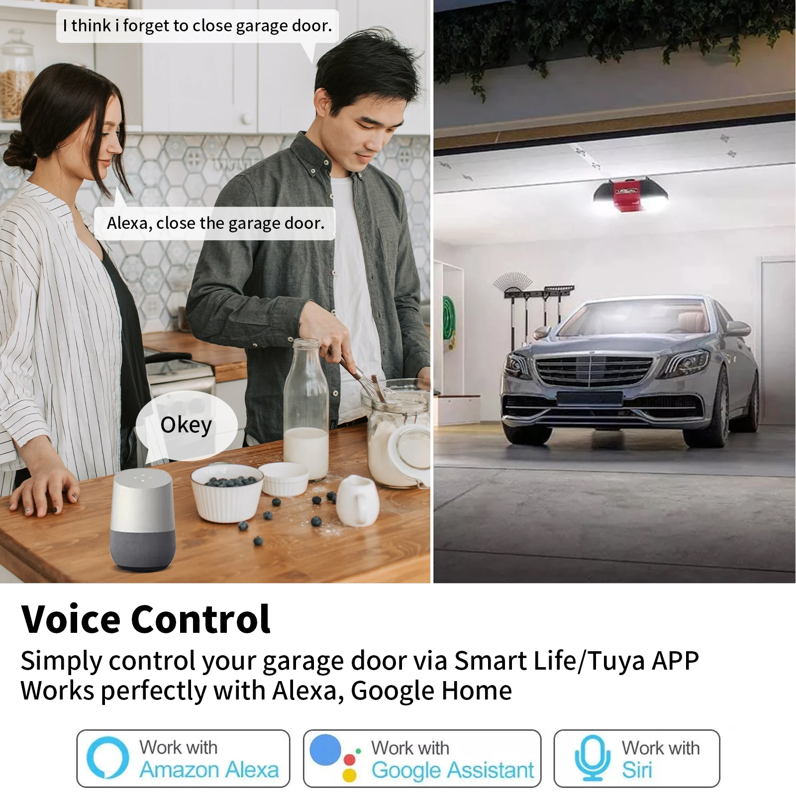 WiFi Garage Gate Opener Smart Garage Controller for Door Auto ...