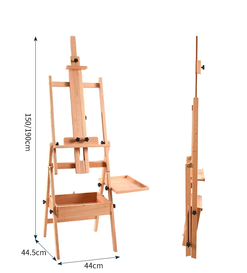 Professional Beech Wood Adjustable Artist Easel for Sketch Oil Painting