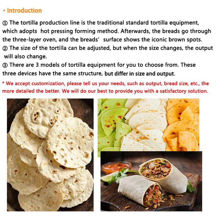 2023 Traditional Automatic Tortilla Production Line For Food Factory ...