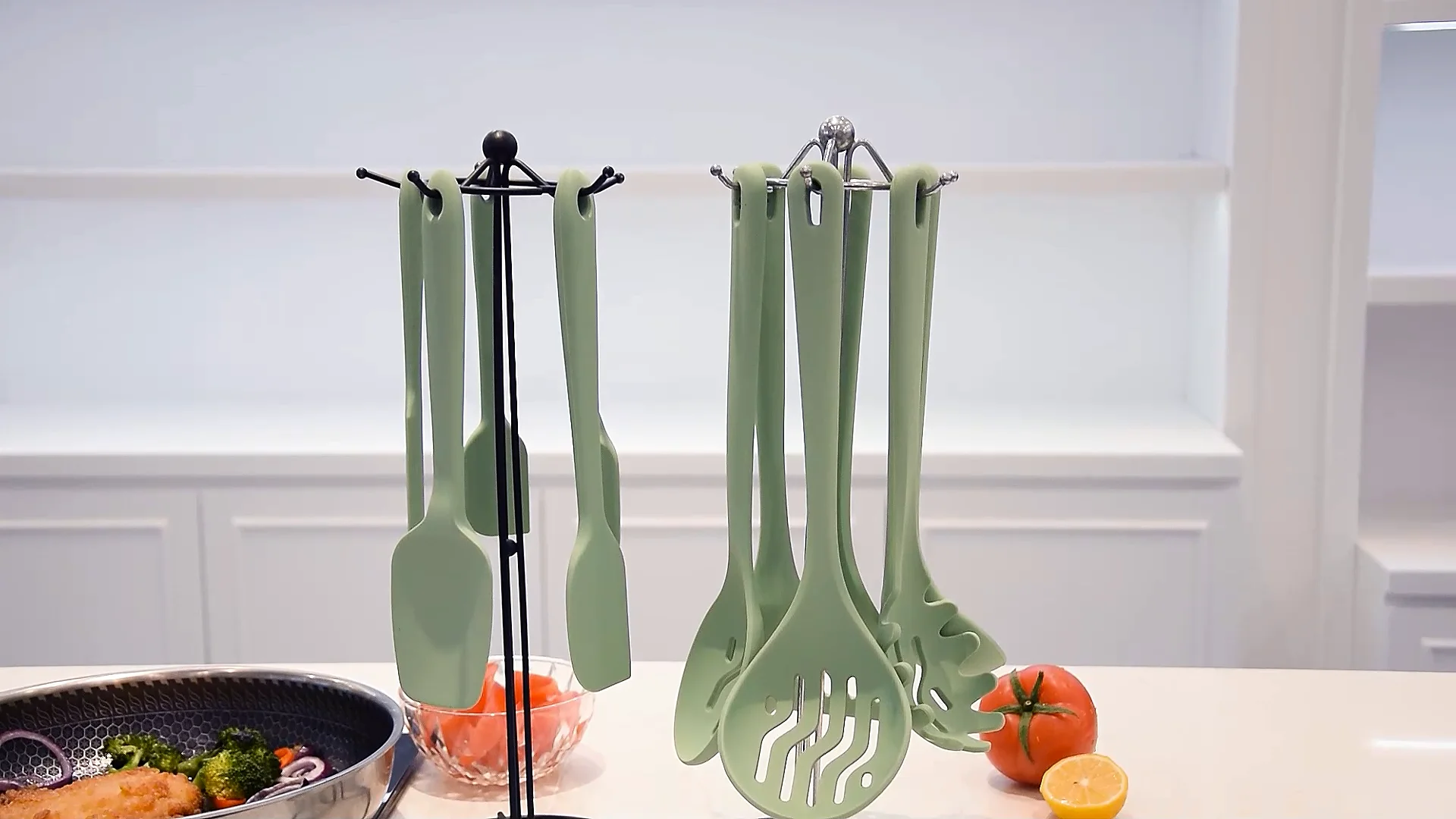 6 Pieces Kitchen Silicone Spatula Dishwasher Safe Silicone Utensils Set ...