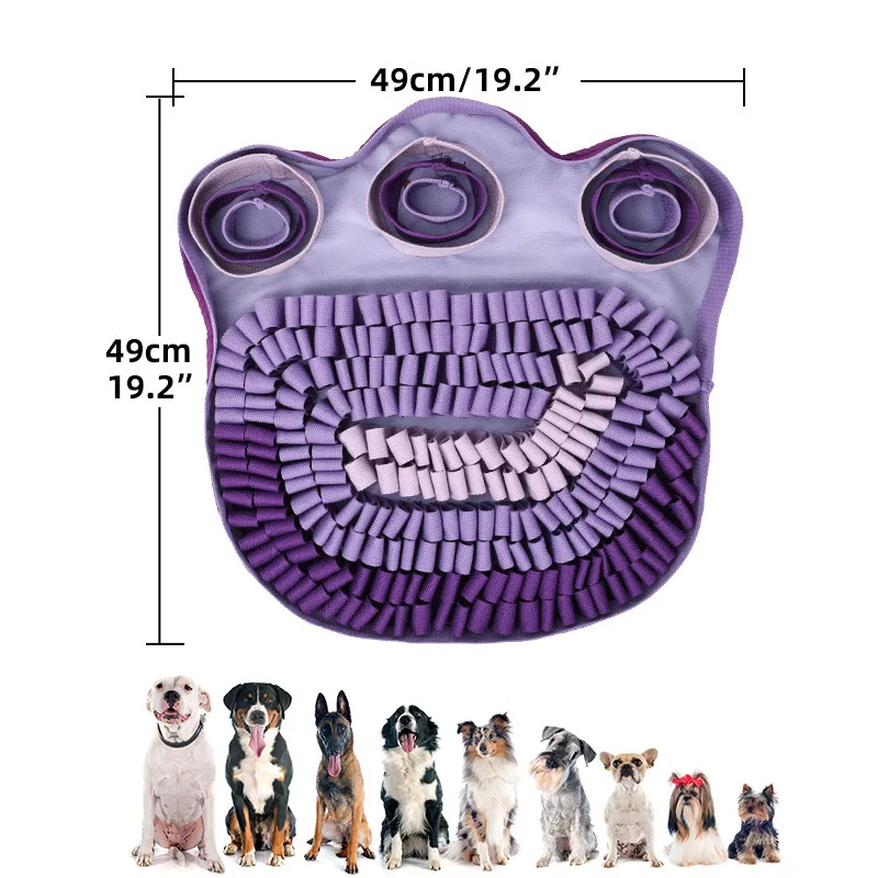 Petdom Washable Foldable Pet Sniffing Pad Dog Soothing Feeding Pad Felt ...