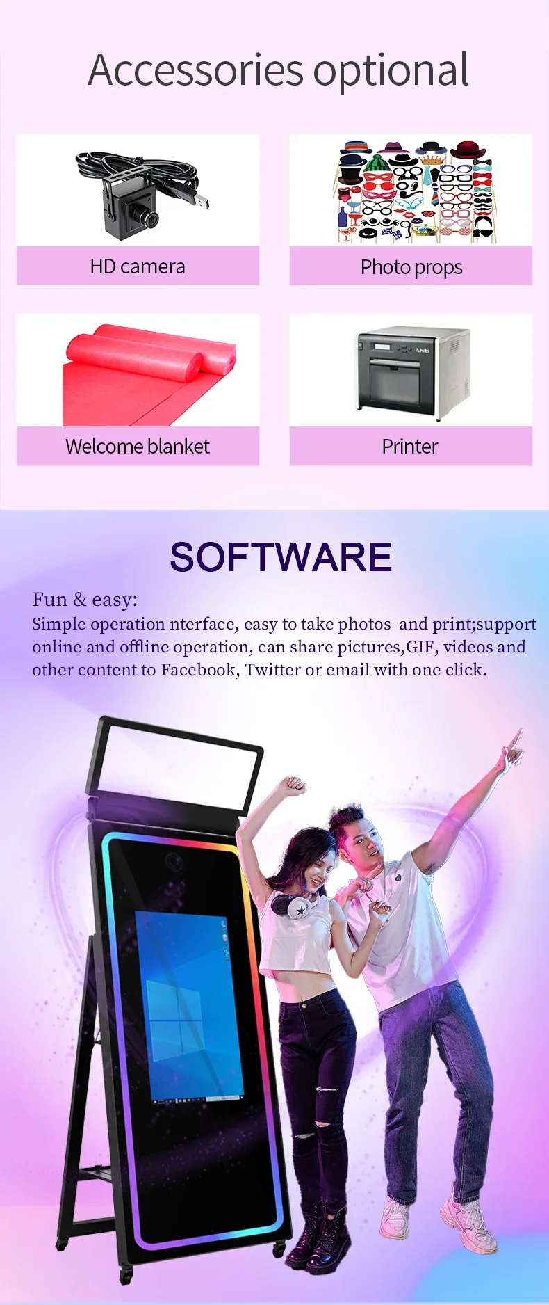 Hot Sale Magic Mirror Photo Booth Compatible With Camera And ...
