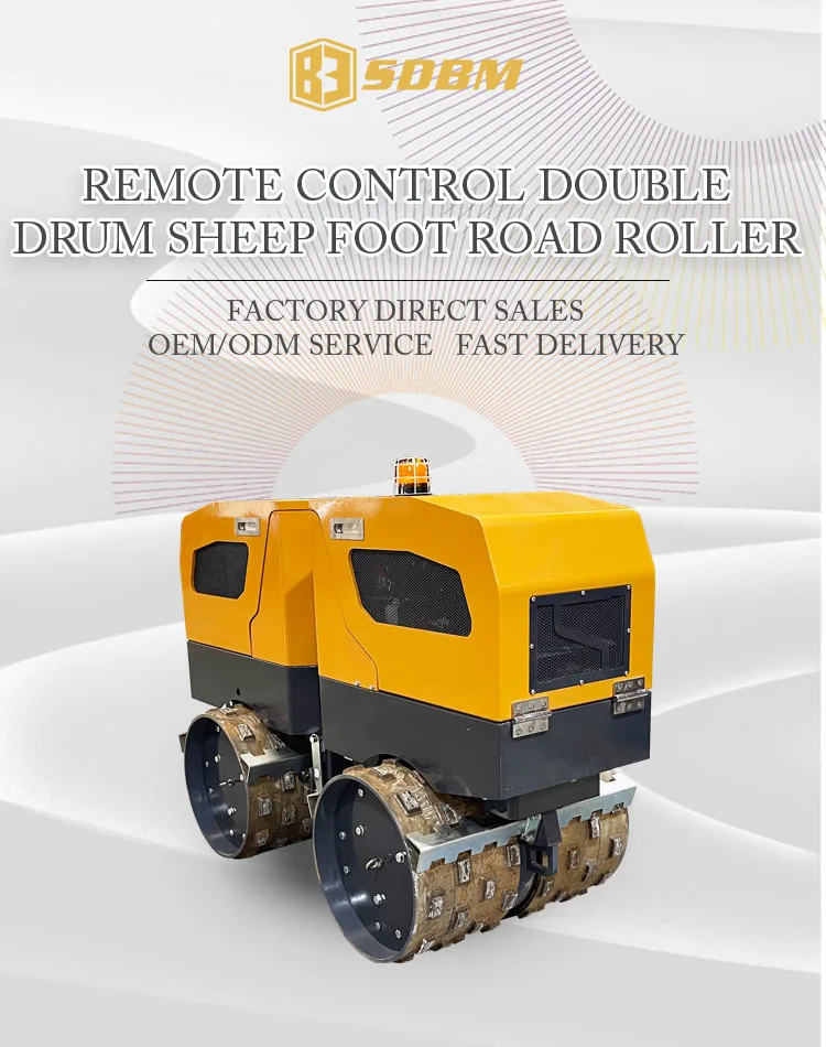 Professional Diesel Hydraulic Trench Roller Compactor with Remote ...