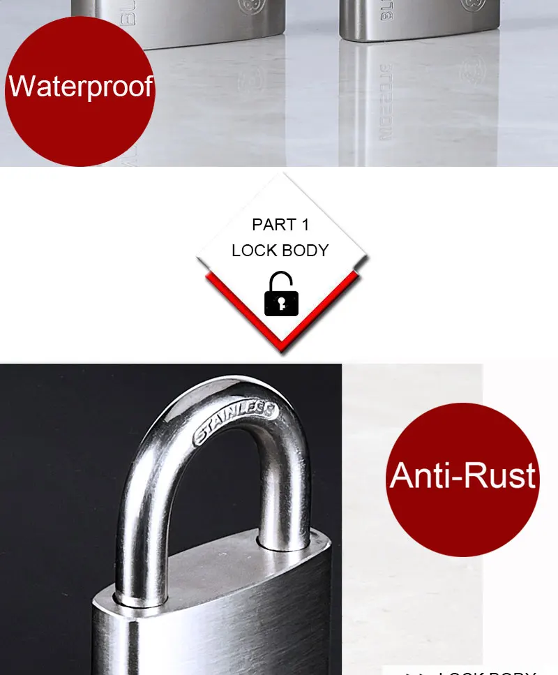 Durable 32mm Stainless Steel Padlocks - Anti-Cut & Rust