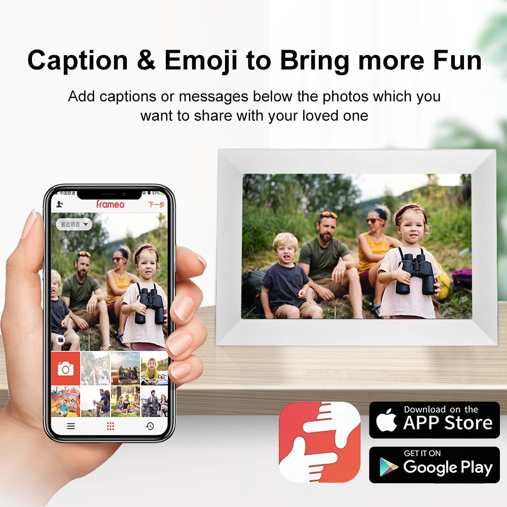 Frameo App Frame With Touch Screen Share Photos Videos Oem 10.1 Inch ...