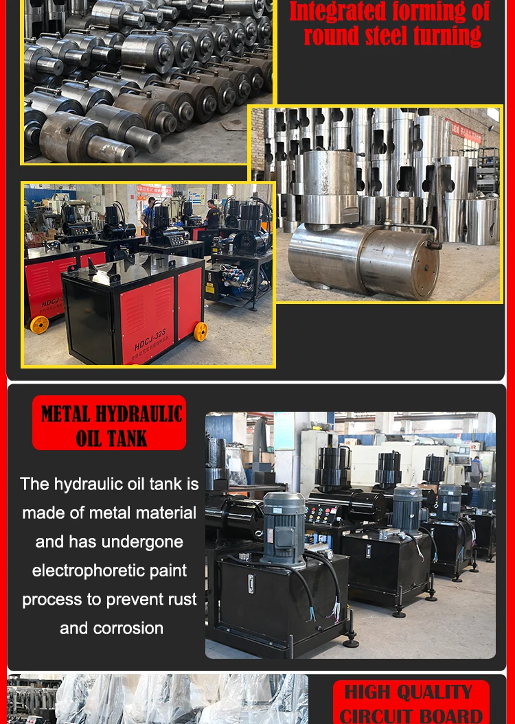 Efficient Automatic Hydraulic Double Cylinder Rebar End Upsetting ...