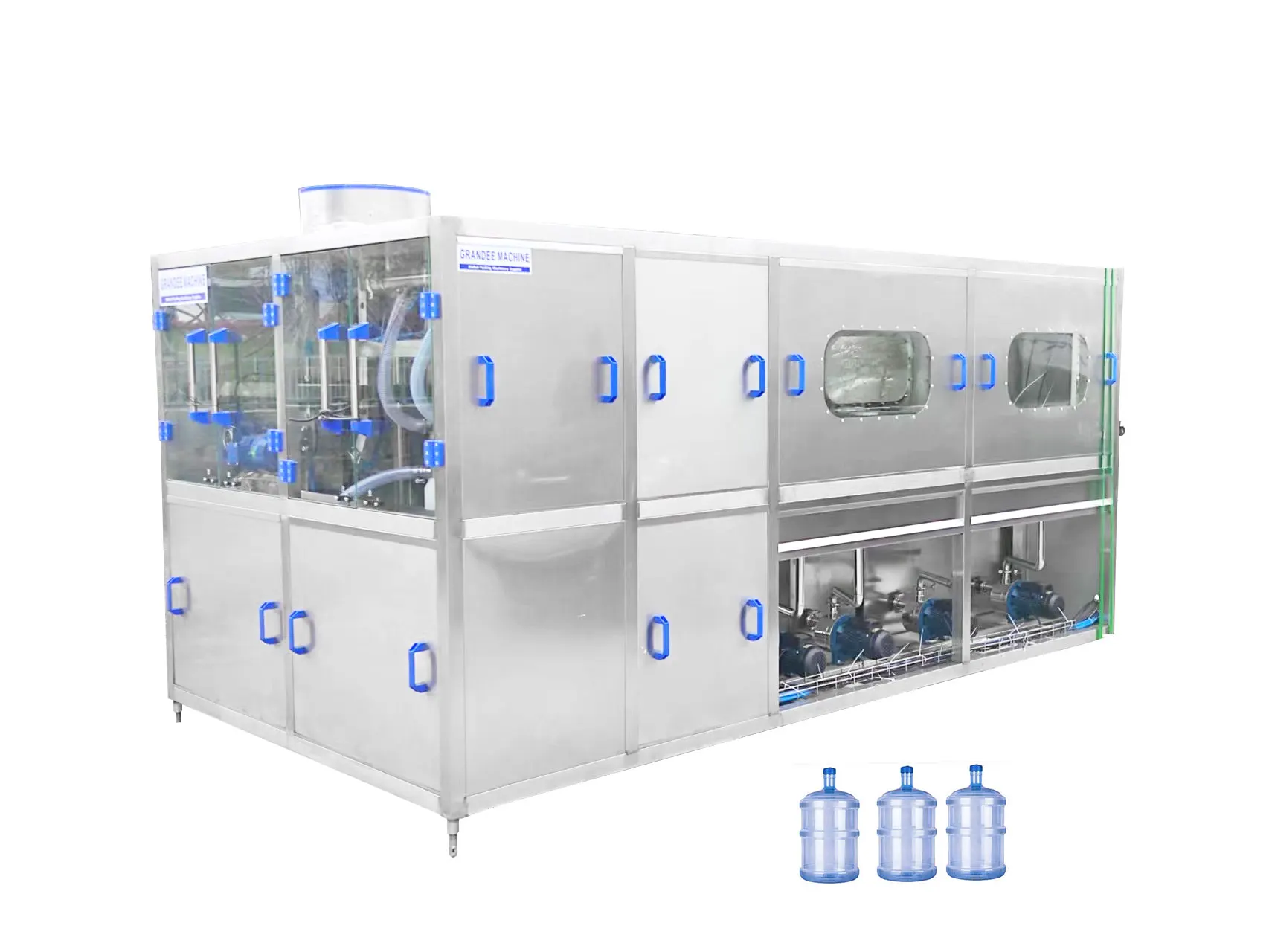 Automatic 5 Gallon Barrel Pure Water Production Line 20l Bottle Water ...