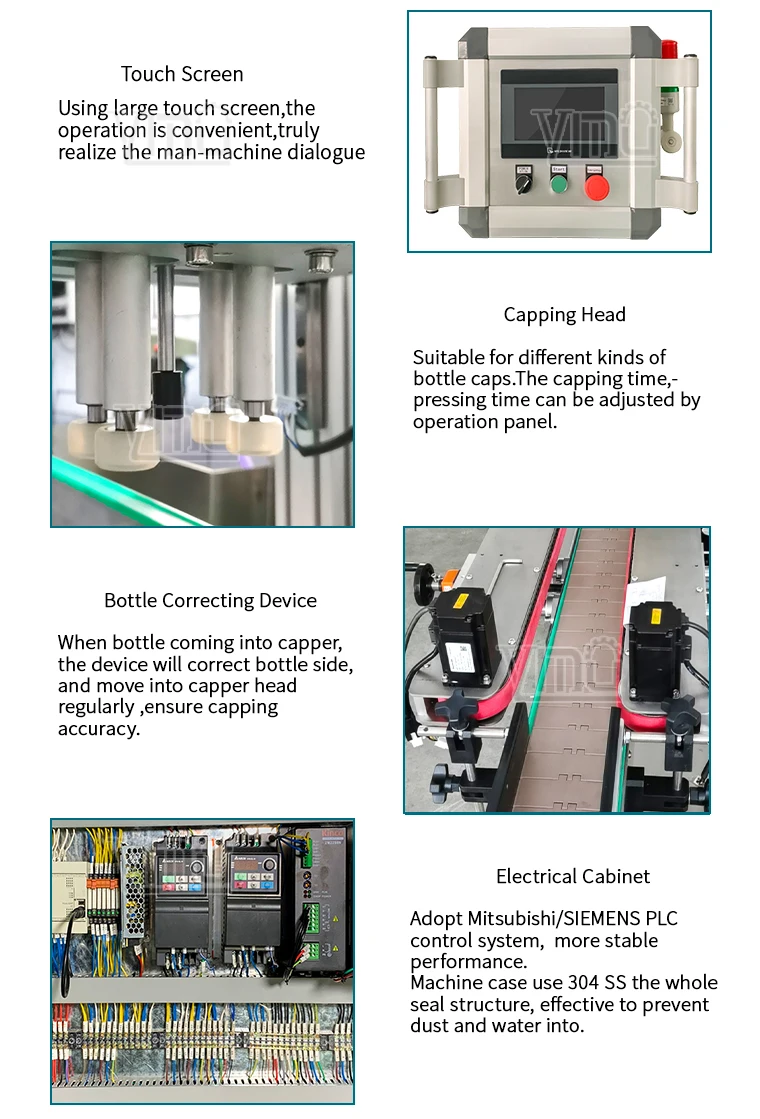 YIMU CM140 Automatic Pet Shampoo Bottle 4 Wheel Capper Pressing ...