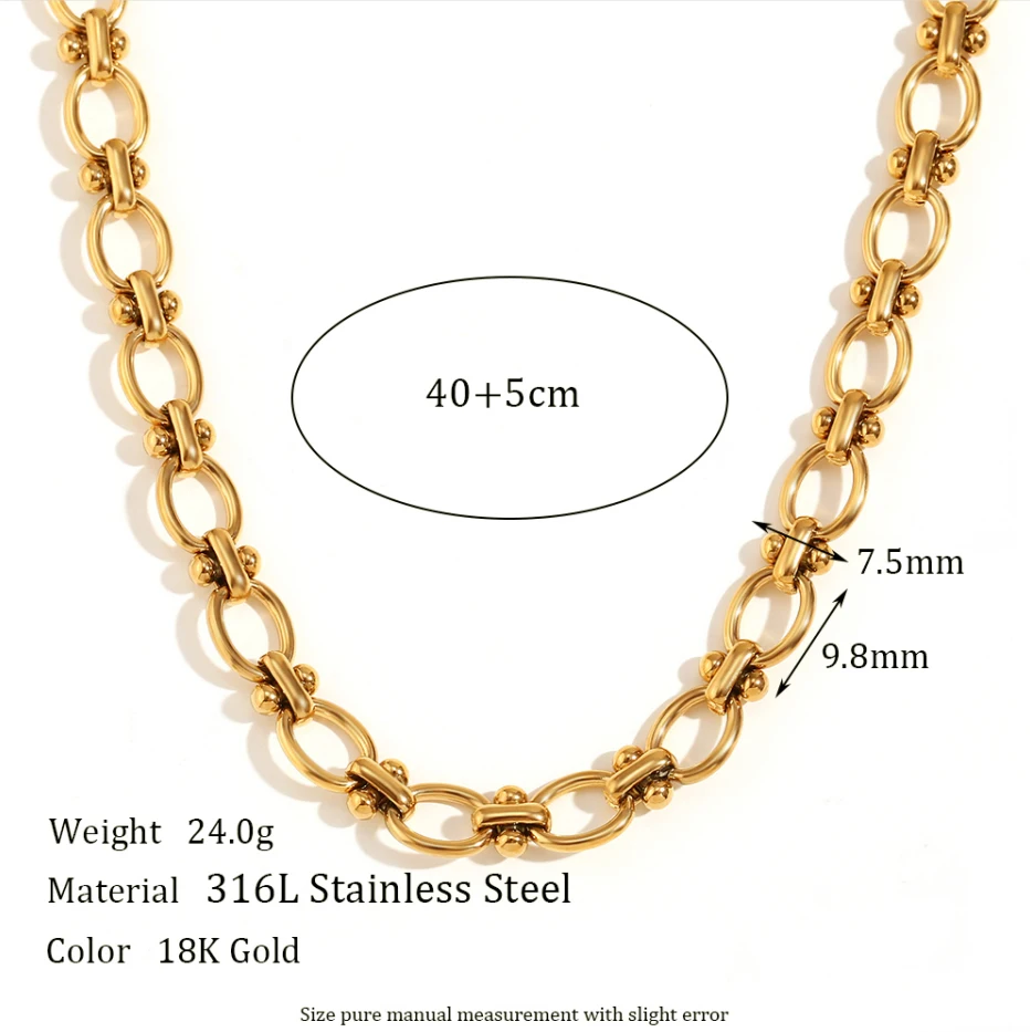 Dreamshow Waterproof Chain Necklace - 18K Gold Plated