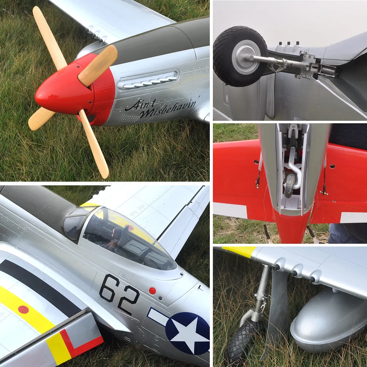 P-51 Mustang 68inch 20CC Gasoline &electric DLE 20CC 20RA Engine for ...