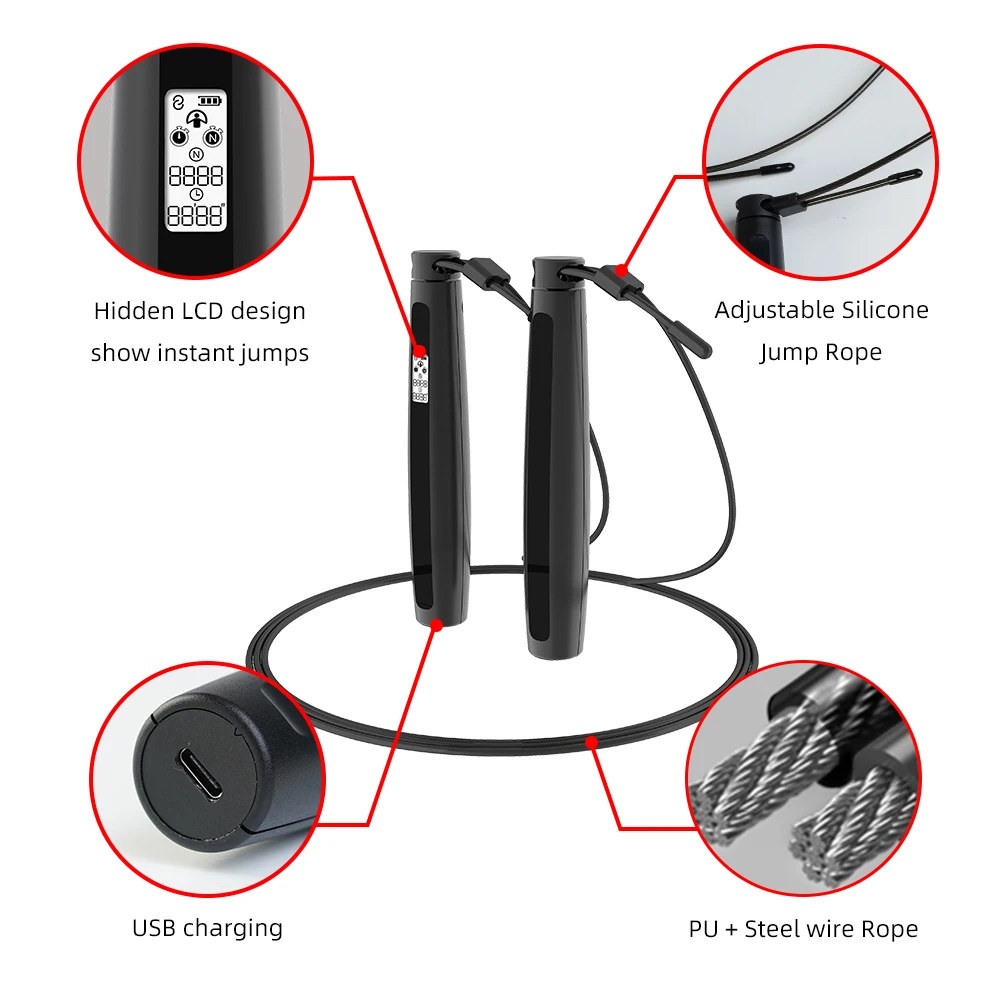 Smart Electronic Jump Rope - Adjustable & USB Chargeable