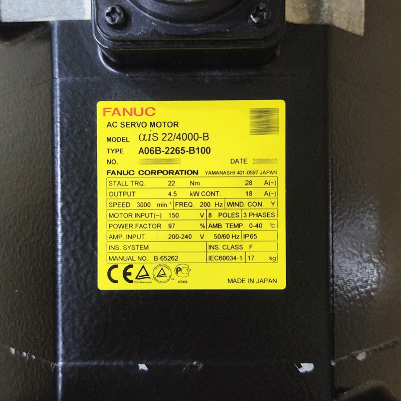 A06b-2265-b100 Ac Servo Motor New Original Cnc Fanuc - Buy A06b-2265 ...