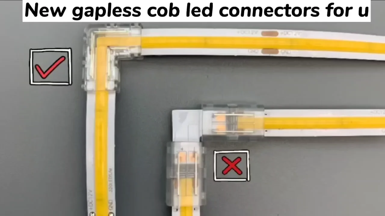 Ip20 Waterproof 2pin 3p 4p L-shaped Cob Led Strip Connectors 8mm 10mm ...