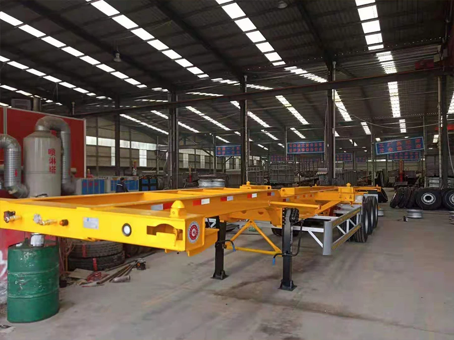 40ft Container Chasis Trailer 2 Axles 20ft And 40 Feet Skeleton ...