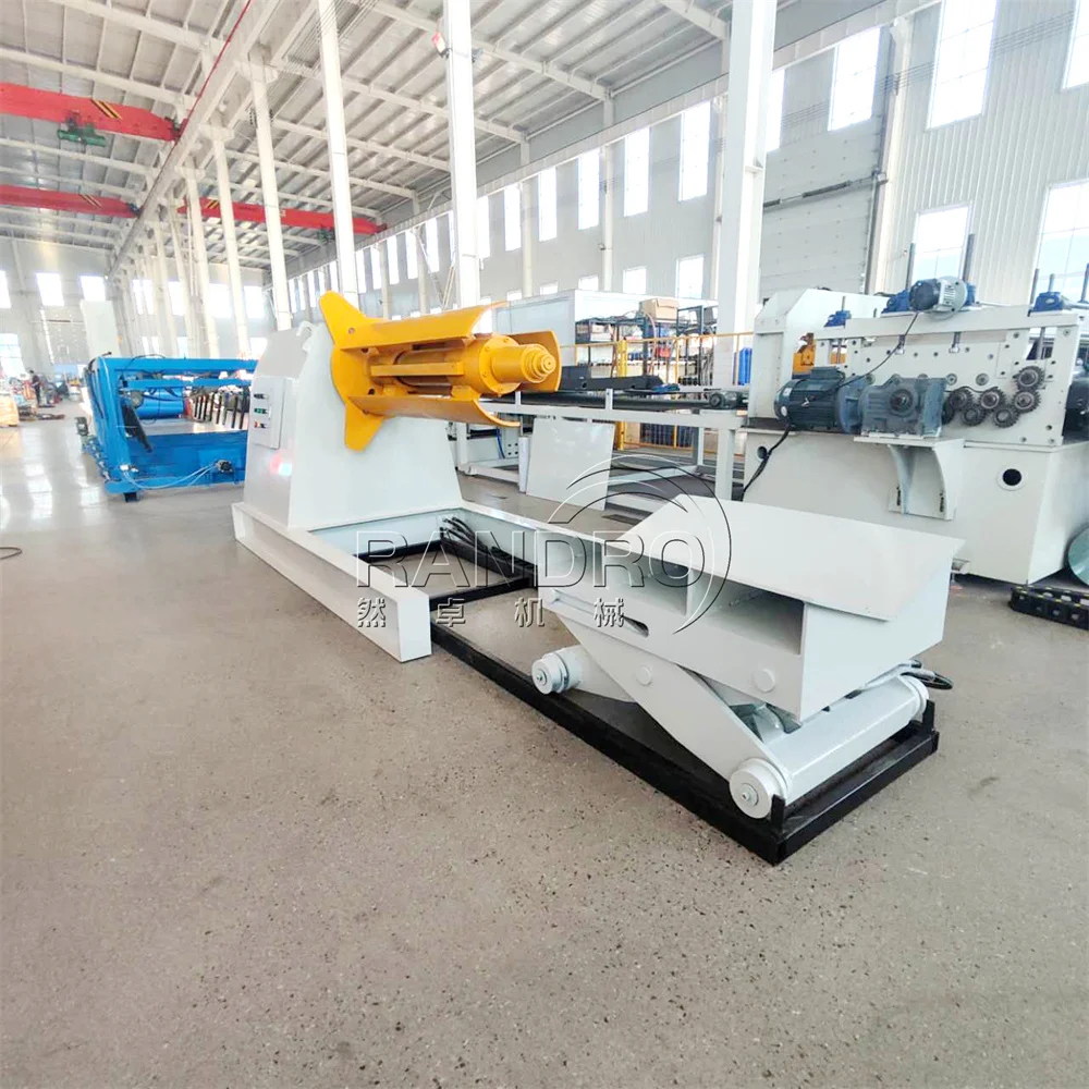 Randro Auto Hydraulic Decoiler Uncoiler with Coil Cart Roofing Machine ...