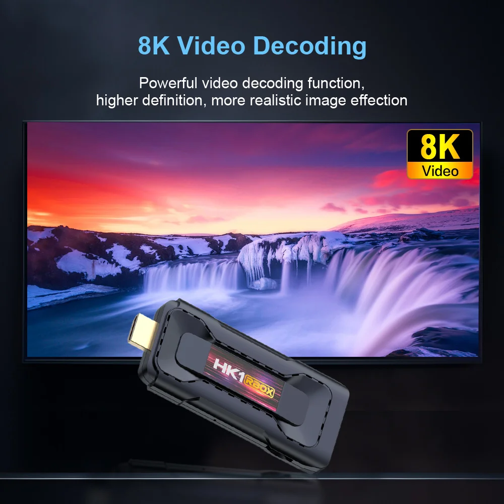 Factory AndroidTV Mini Stick HK1 D8 Voice Remote Control 4K HDR Smart ...