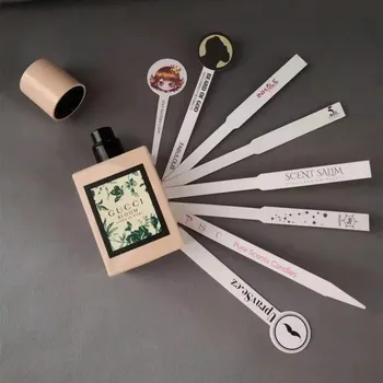 Custom Embossed Logo White Black Blotting Paper Fragrance Tester Strips ...