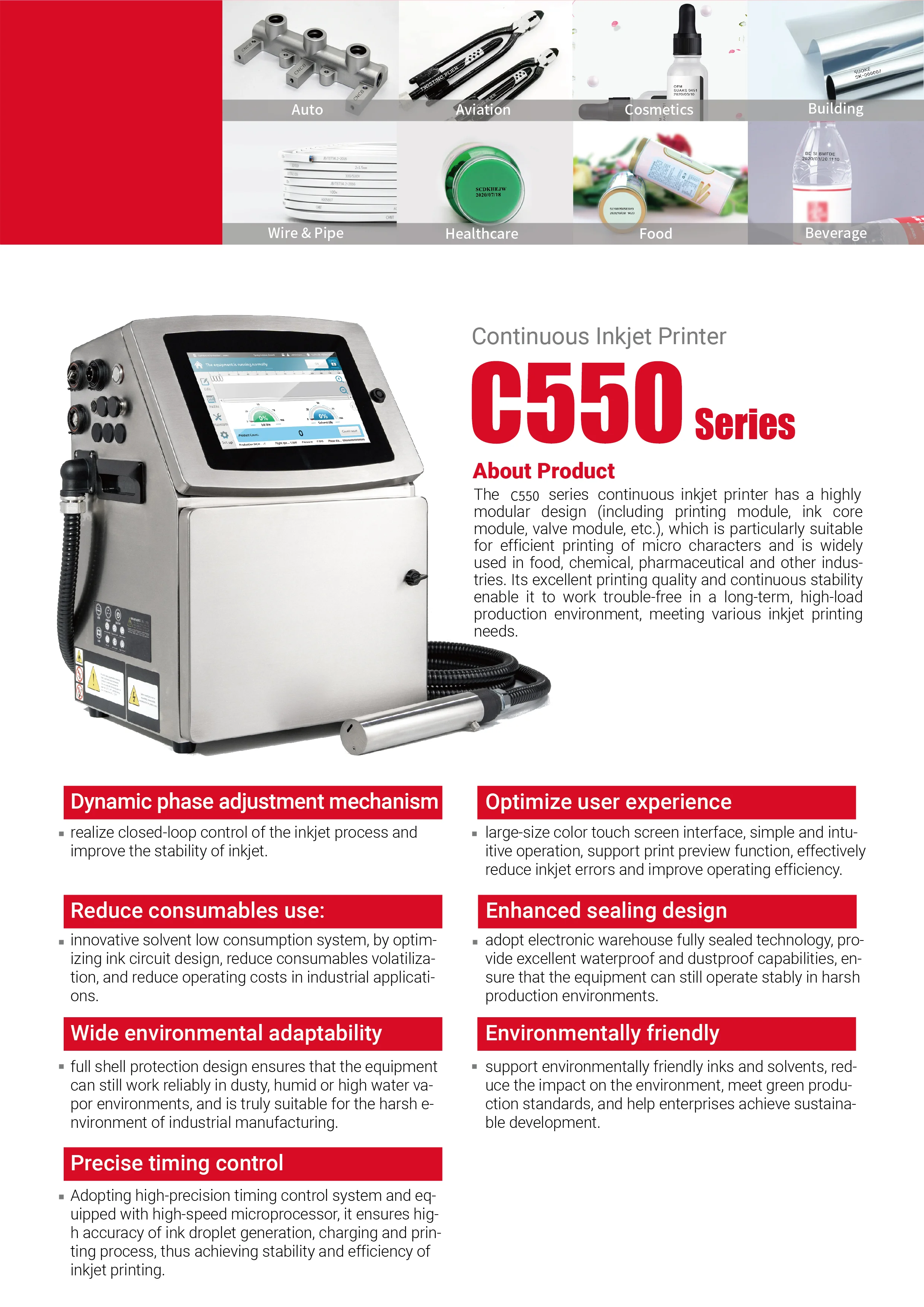 Low Consumption Cij Micro Character Inkjet Printers Industrial Coding ...